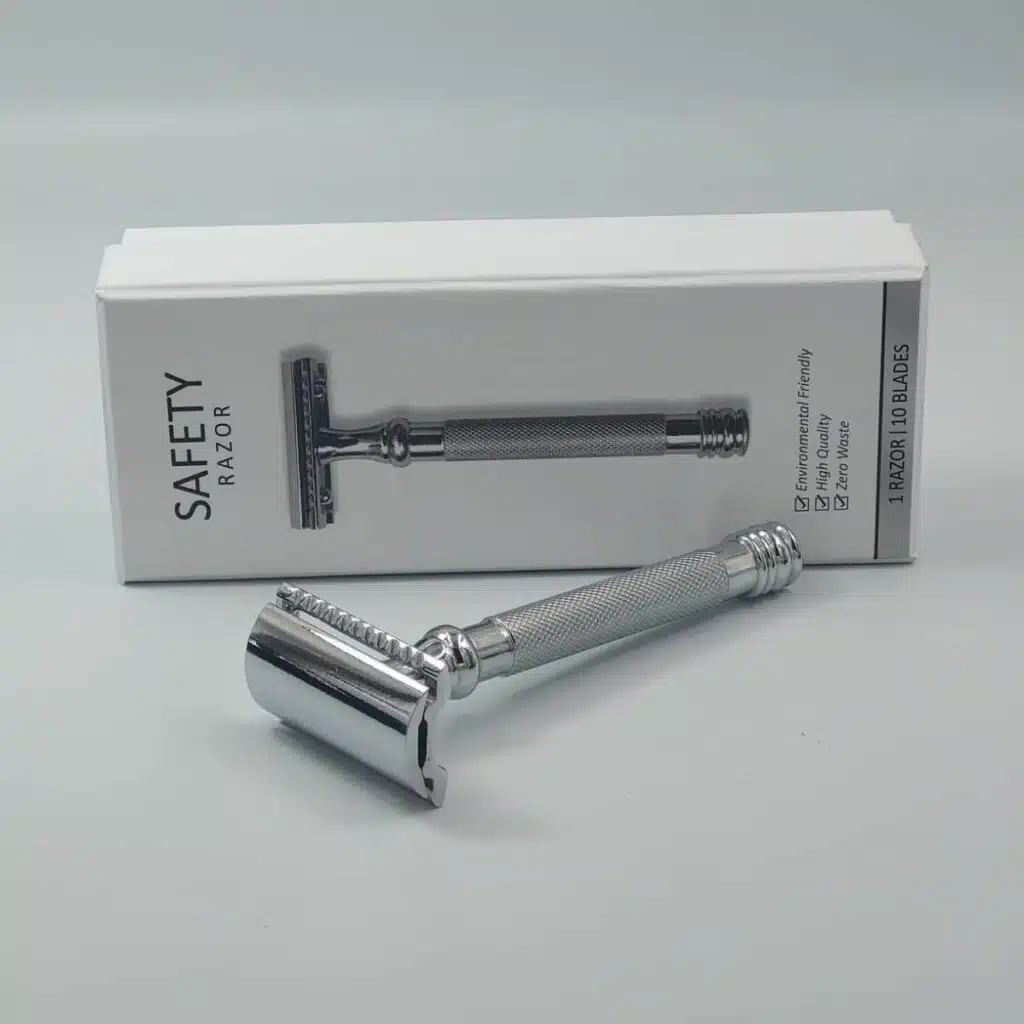 Double Edge Safety Razor, Premium Stainless Steel Safety Razor with ...